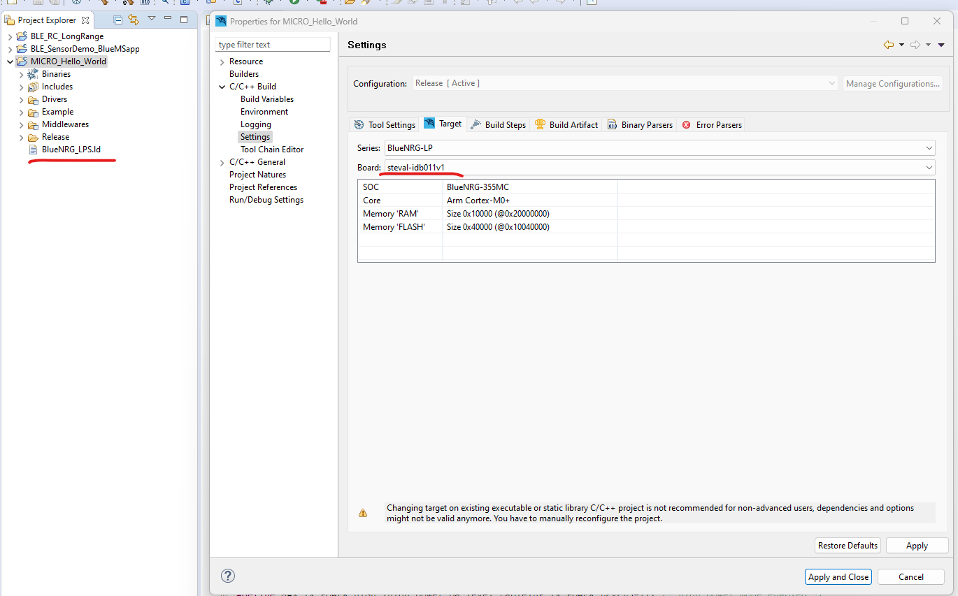 Solved How To Setup Wise To Build Project For Idb011v2 Stmicroelectronics Community