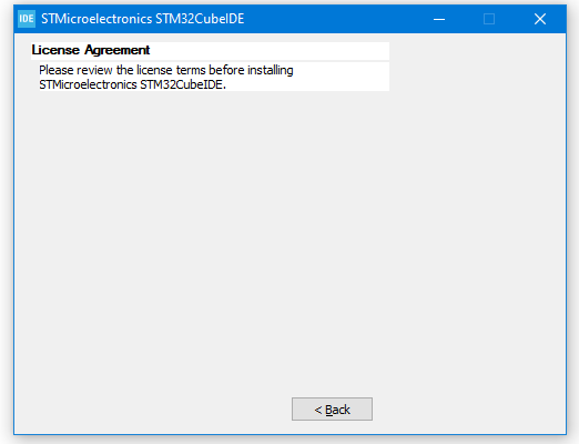 Solved: STM32CubeIDE installation gets stuck on License Ag... - STMicroelectronics Community