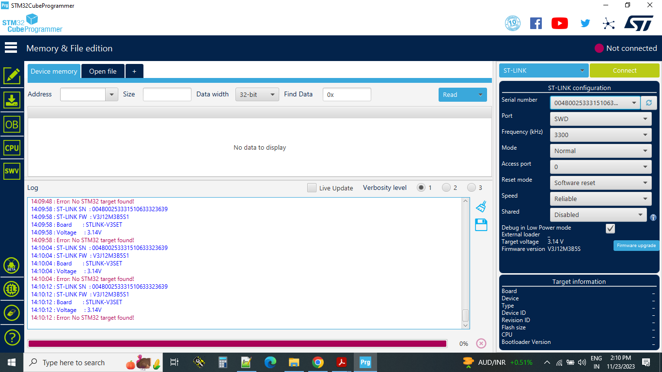 Solved Stlinkv3 Debugging Problem With Stm32 C Series Stmicroelectronics Community 6429