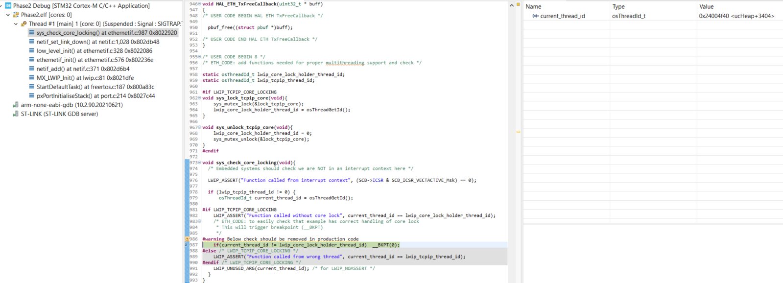 Stm32h753 Ethernet Using Freertos And Lwip Conti Stmicroelectronics Community 