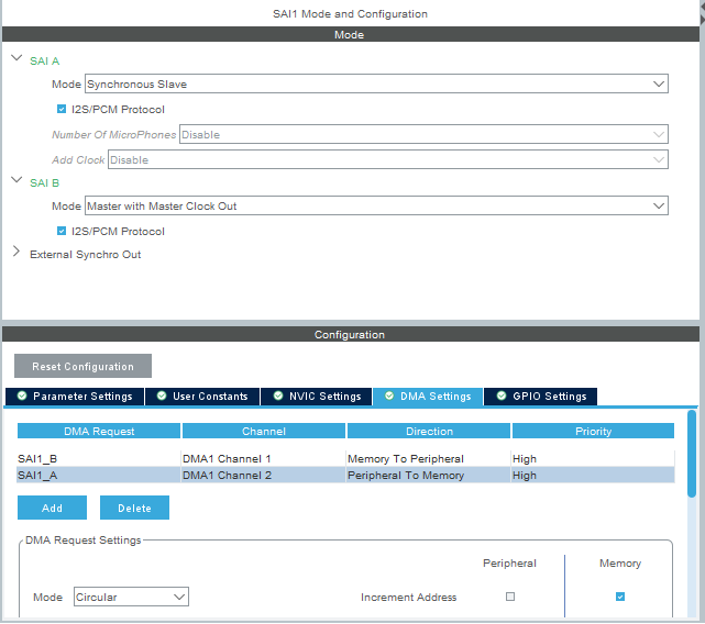 How to configure the SAI with a CODEC - STMicroelectronics Community