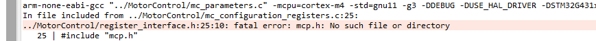 Issue compiling generated code: missing MCP.h file - STMicroelectronics ... Issue compiling generated code: missing MCP.h file - STMicroelectronics ...