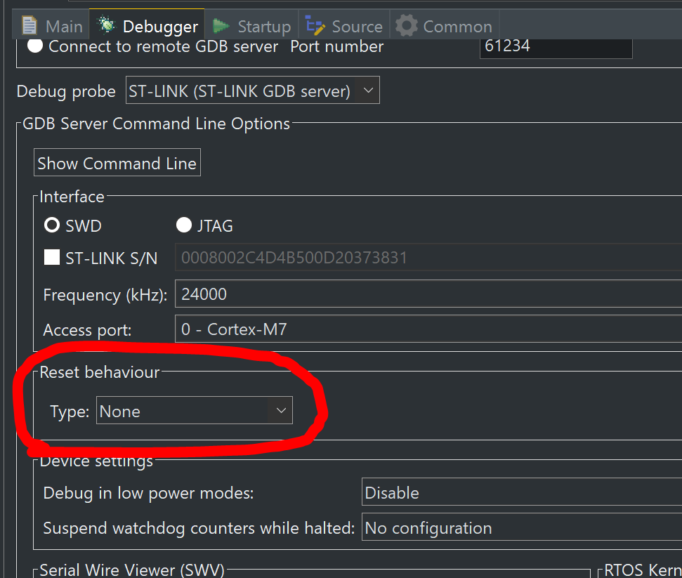 Solved Connect Debugger Without Uploading Binary Stmicroelectronics Community