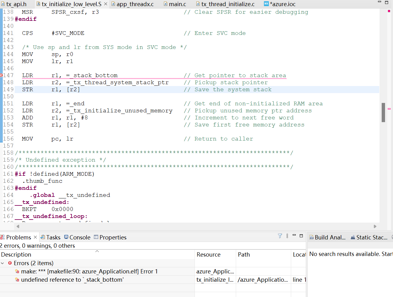Solved Creat A Simple Bare Metal Azurertos Based On Stm32 Stmicroelectronics Community