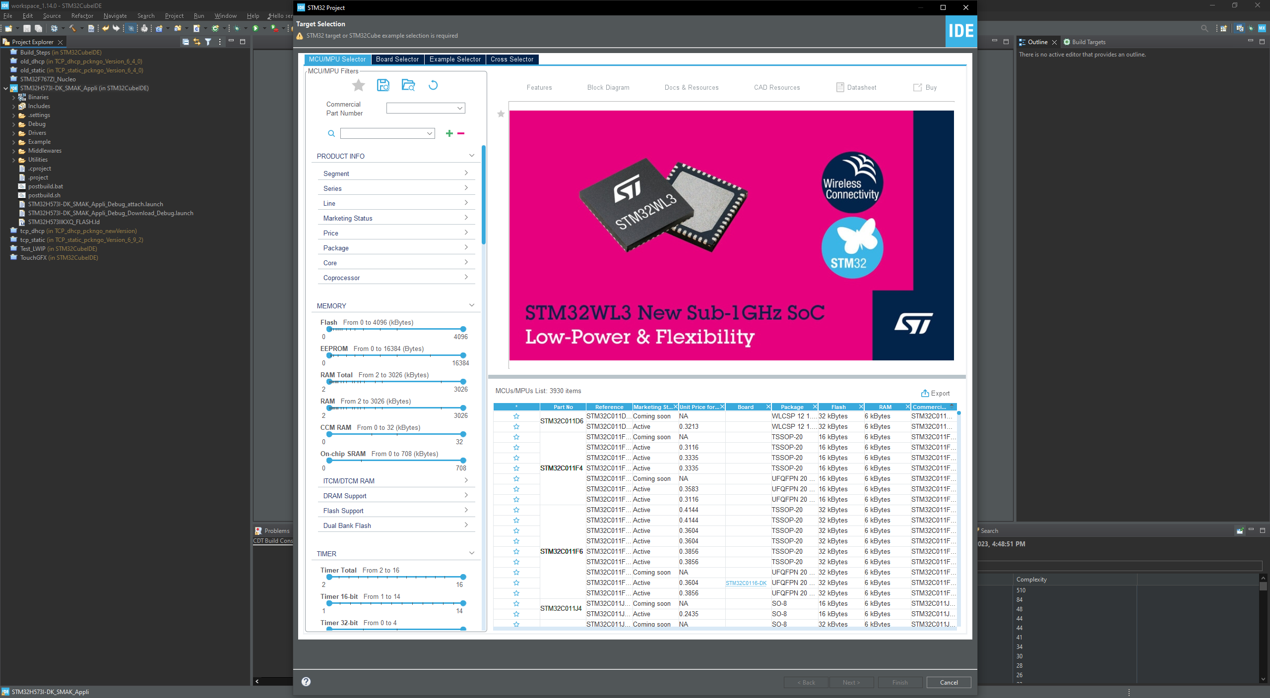 Solved Target Selection Stm32 Target Or Stm32cube Exampl Stmicroelectronics Community 8372