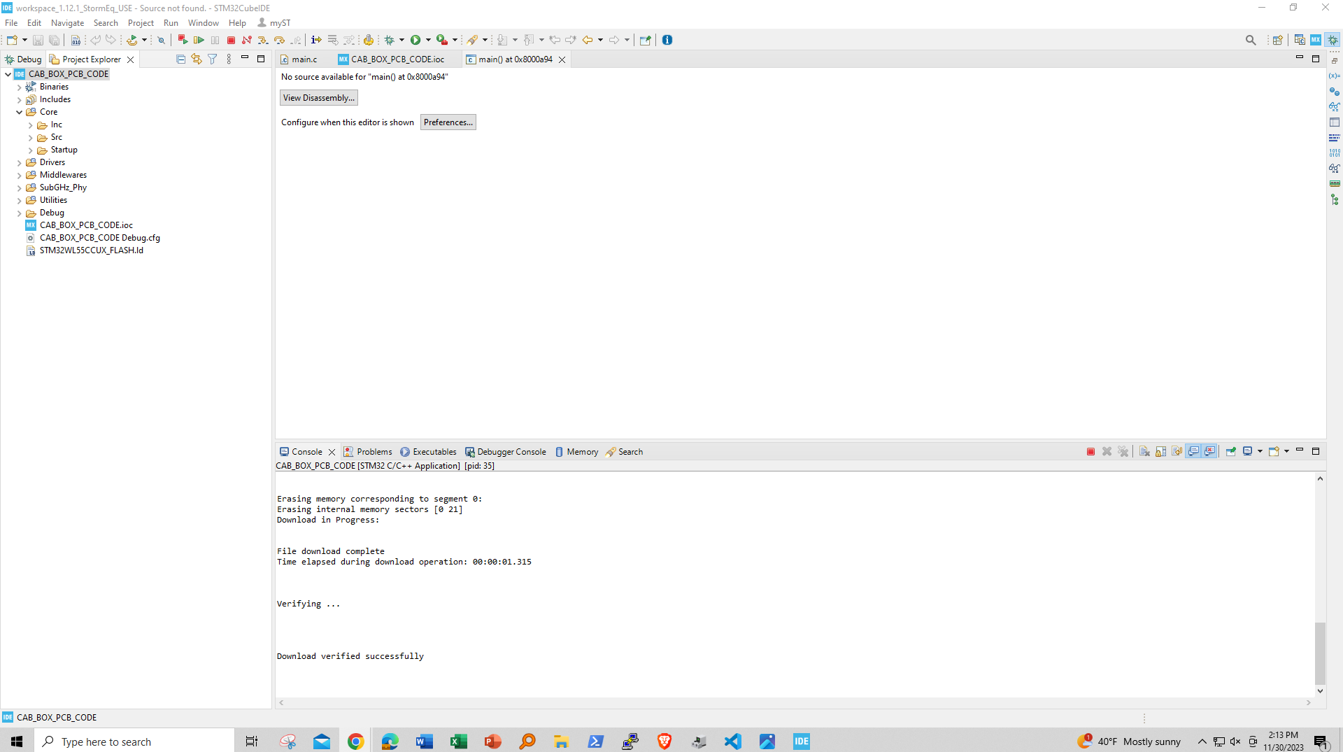 Stm32 Cube Ide Resethandler At 0x80021e0 Stmicroelectronics Community 