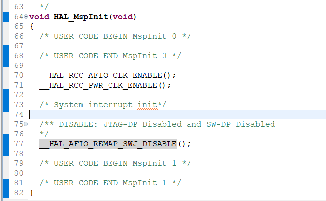 [BUG] CubeMX switch off JTAG and SWD - STMicroelectronics Community