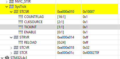 SysTick_Handler(void) not getting called with STM3... - STMicroelectronics Community