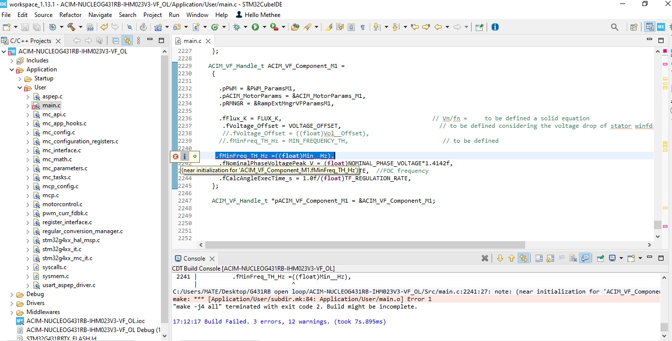 Solved How To Make A Variable Float To Const Float Stmicroelectronics Community 