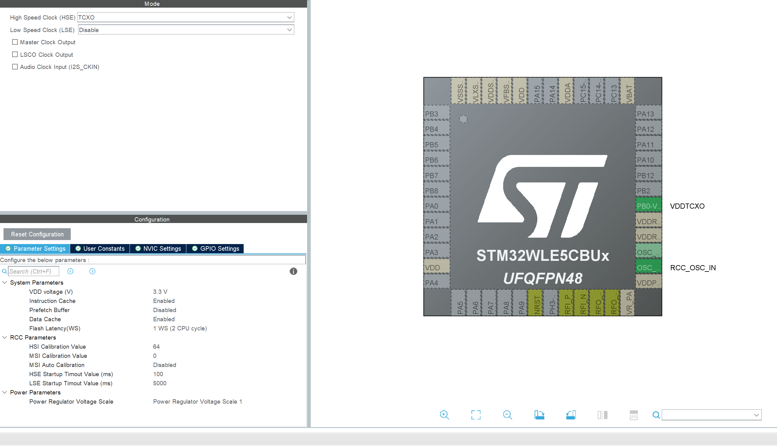 Solved: STM32WLE5CC HSE32 TCXO input - STMicroelectronics Community