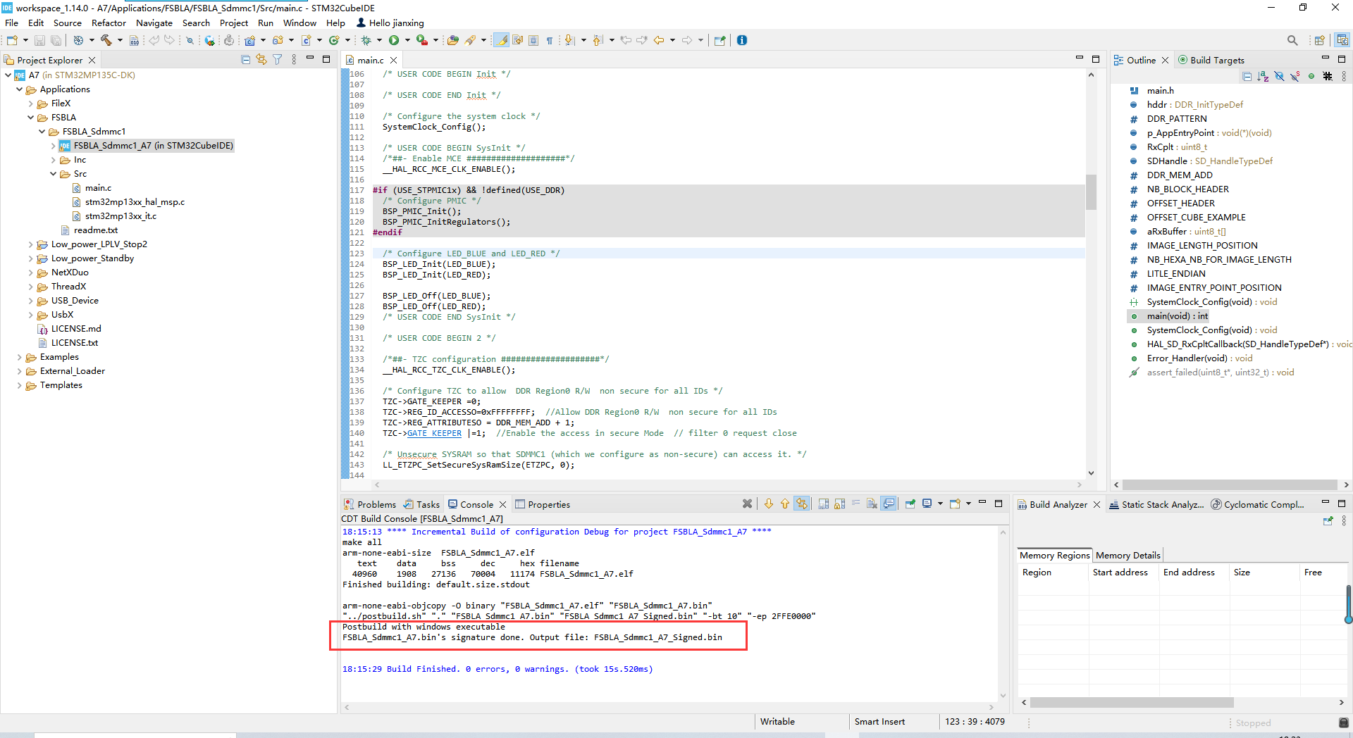 Solved Stm32cubemp13 Post Build Steps Compilation Error Stmicroelectronics Community
