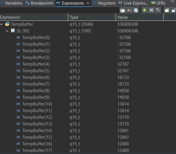 STM32f4 DSP converting int16 to float32 results in... - STMicroelectronics Community