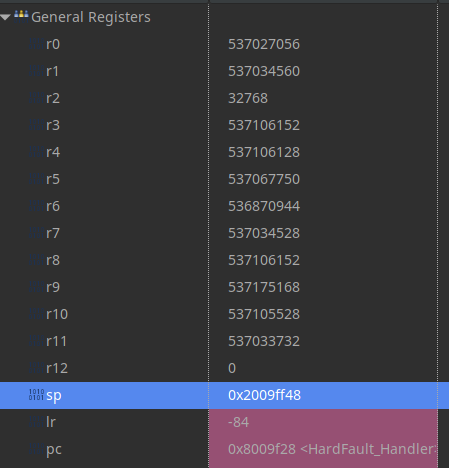 Solved: Hard Fault on function start - but cannot debug - STMicroelectronics Community
