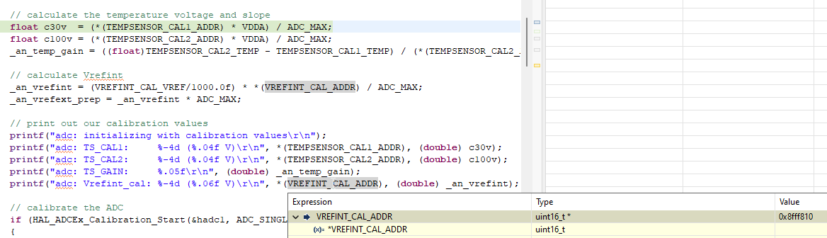 Solved Stm32h5 Adc Calibration Values Not Accessible Res Stmicroelectronics Community
