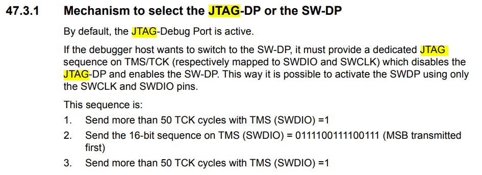 Disabling JTAG - STMicroelectronics Community