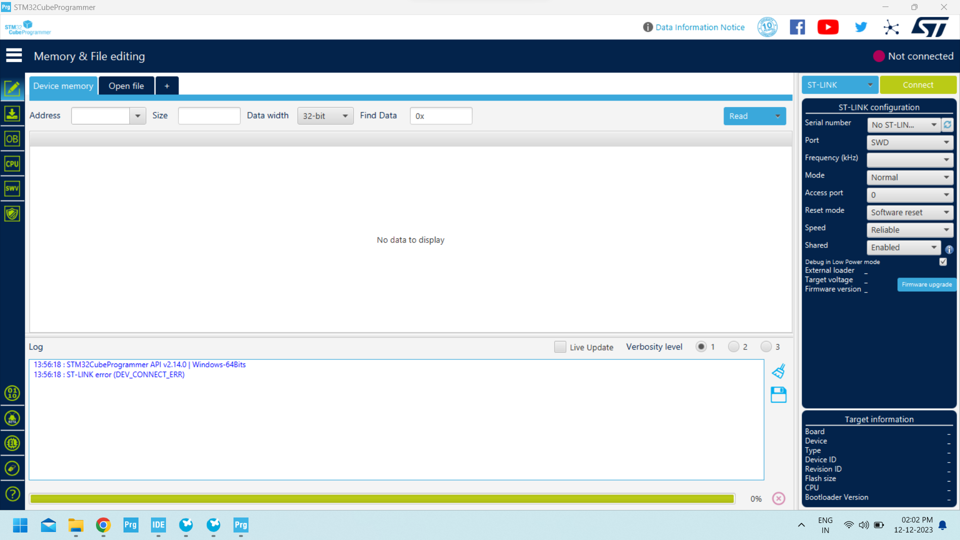 Solved Stlink V2 Not Recognizing Stm32cubeprogrammer Stmicroelectronics Community