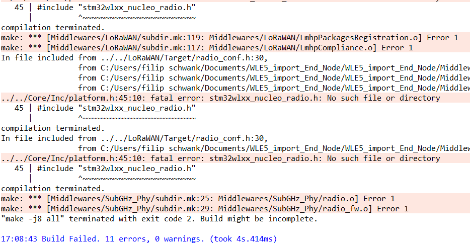 How to import STM32CubeWL repository projects onto ...