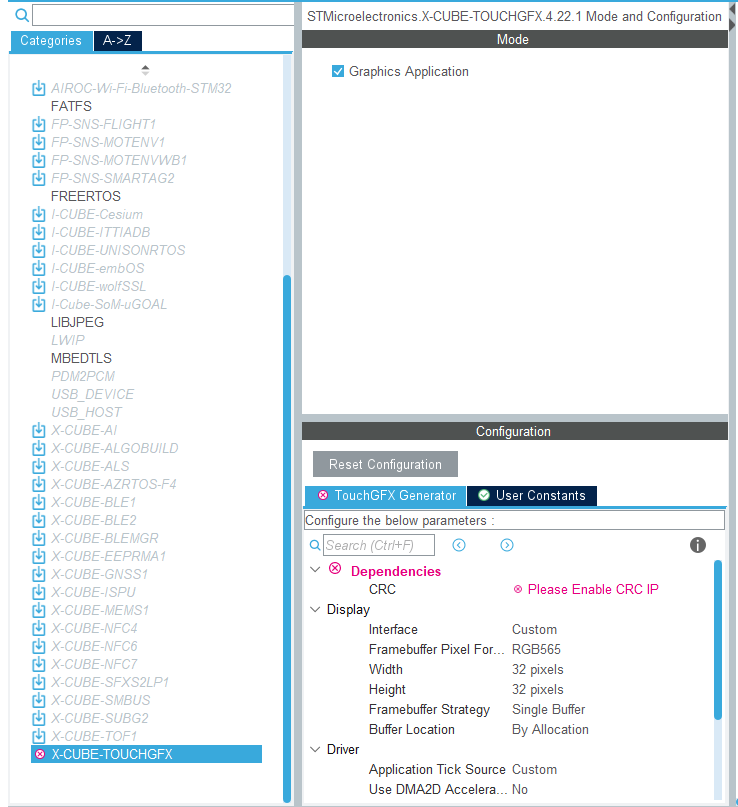 Solved Touchgfx Issues Generating Code For Cube Ide Gfx Stmicroelectronics Community 