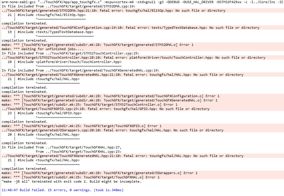 Solved Touchgfx Issues Generating Code For Cube Ide Gfx Stmicroelectronics Community