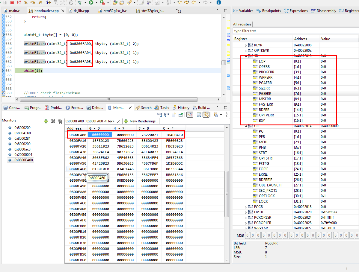 Getting Possible Error Of Flash Write Operation Page 2 Stmicroelectronics Community