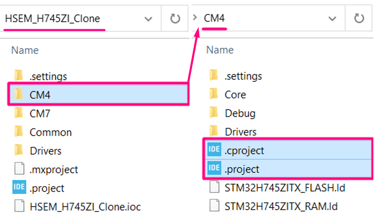 How To Clone A Dual Core Project In Stm32cubeide Stmicroelectronics Community