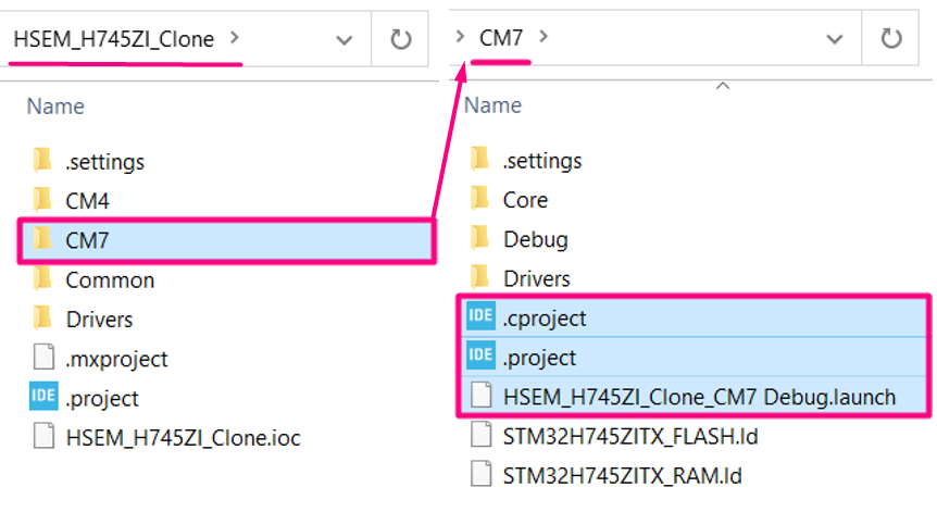 How To Clone A Dual Core Project In Stm32cubeide Stmicroelectronics Community