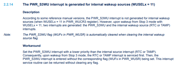 Solved: STM32U575 PWR_S3WU IRQ - STMicroelectronics Community