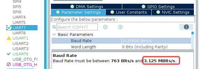 Solved Uart Cannot Set High Baud Rate Stmicroelectronics Community