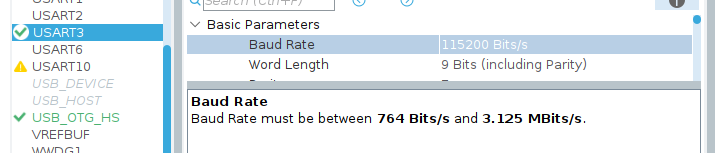 Solved Uart Cannot Set High Baud Rate Stmicroelectronics Community