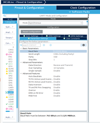 Solved: UART cannot set high baud rate - STMicroelectronics Community