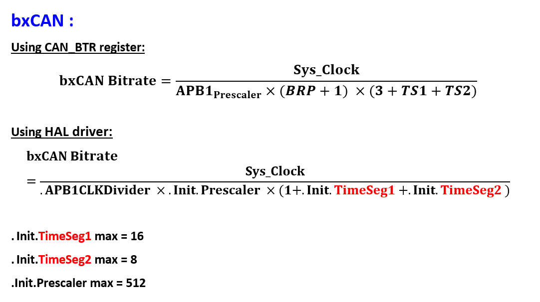Solved Can Baud Rate Calculation Stmicroelectronics Community 