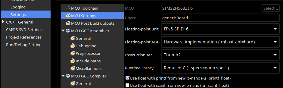 Solved Flags To Use To Enable Fpu On Stm32h5 Mcus Stmicroelectronics Community 2628