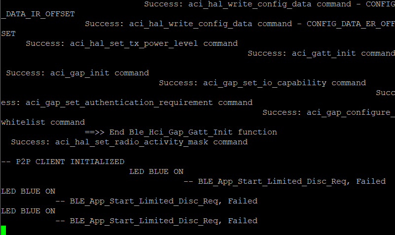 BLE_p2pClient example does not work - STMicroelectronics Community