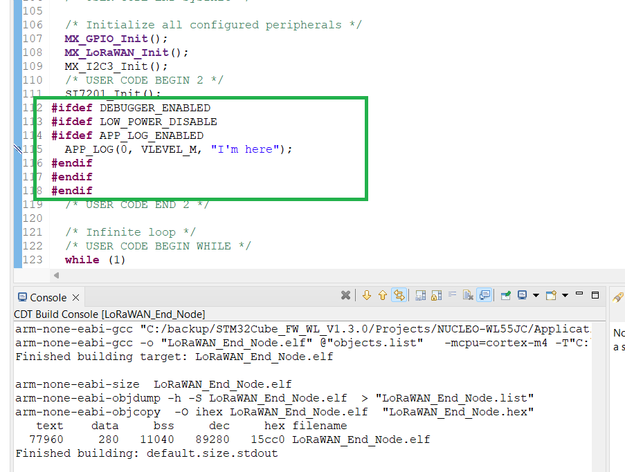 Lost debug messages from LORA WAM STM32WL device - STMicroelectronics ... Lost debug messages from LORA WAM STM32WL device - STMicroelectronics ...