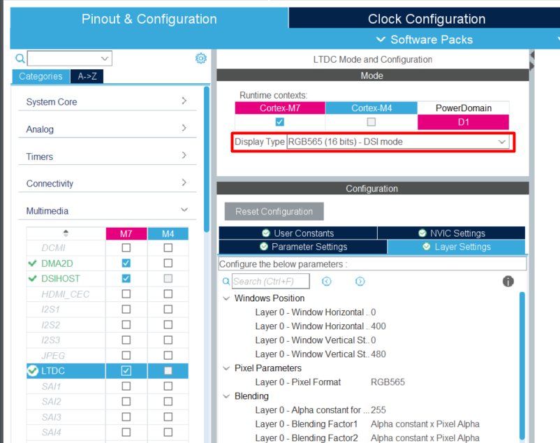 Stm32h747i Disco 16 Bit Color Depth Problem Stmicroelectronics Community