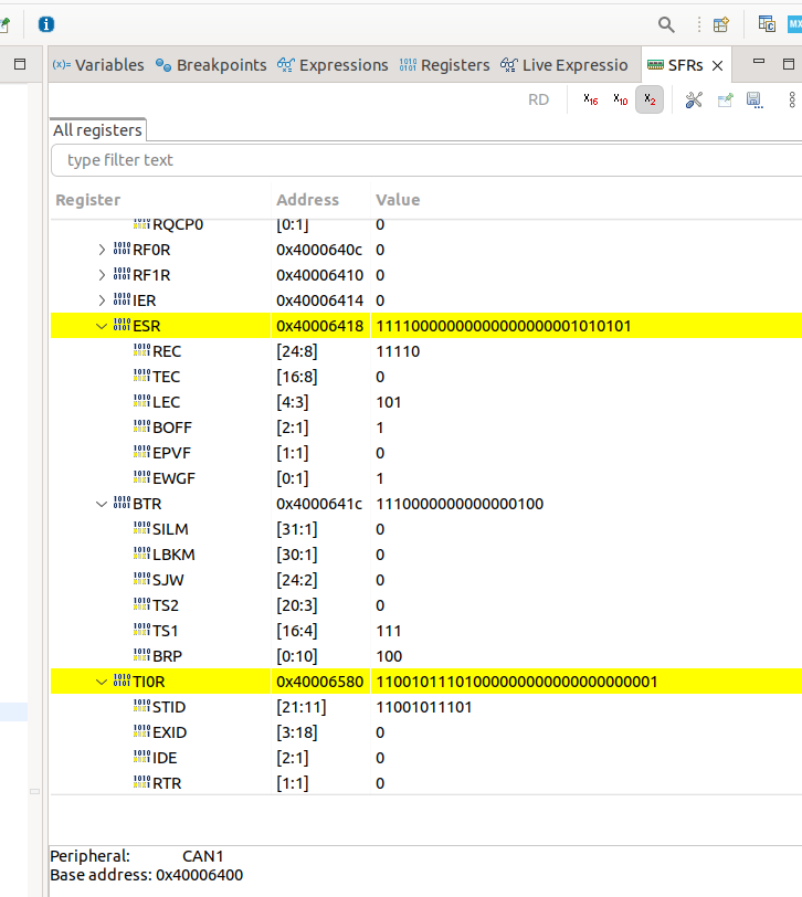Solved: CAN Normal Mode Communication between 2 boards - STMicroelectronics Community