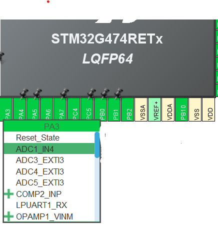 Solved: STM32G474RE PA3/PC5 pin. - STMicroelectronics Community