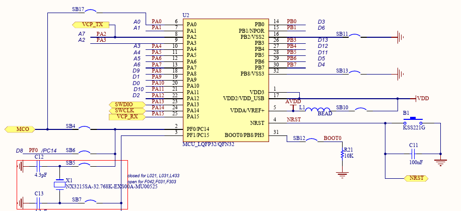 Solved: Connecting LSE to STM32L010? - STMicroelectronics Community