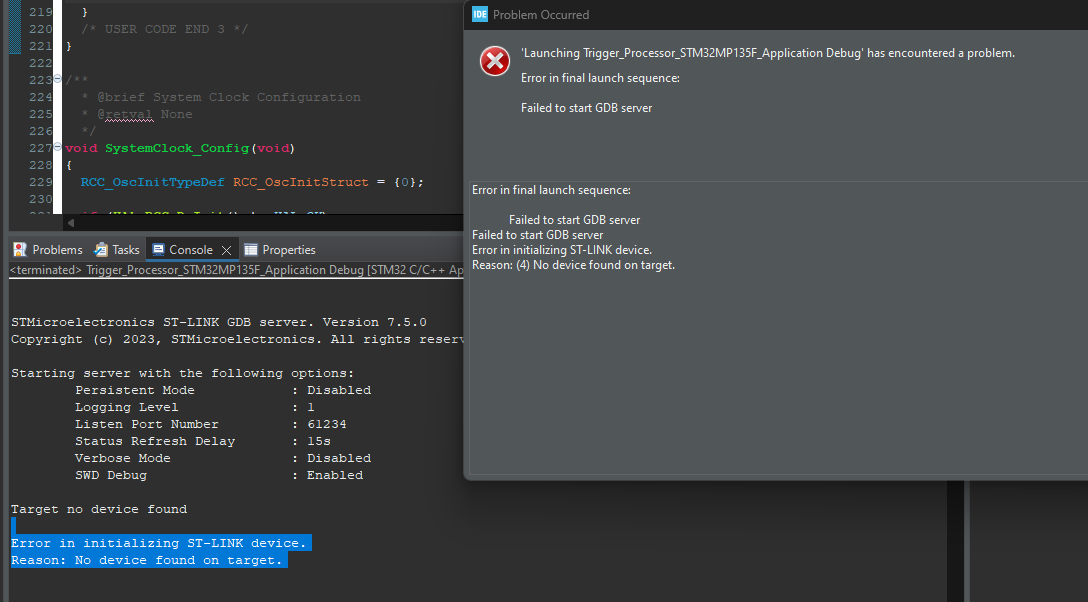 STM32MP135 Bare Metal Project Debug Issues - STMicroelectronics Community
