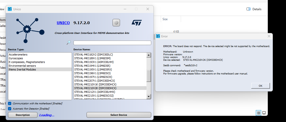 MEMS Board and accelerometer - STMicroelectronics Community