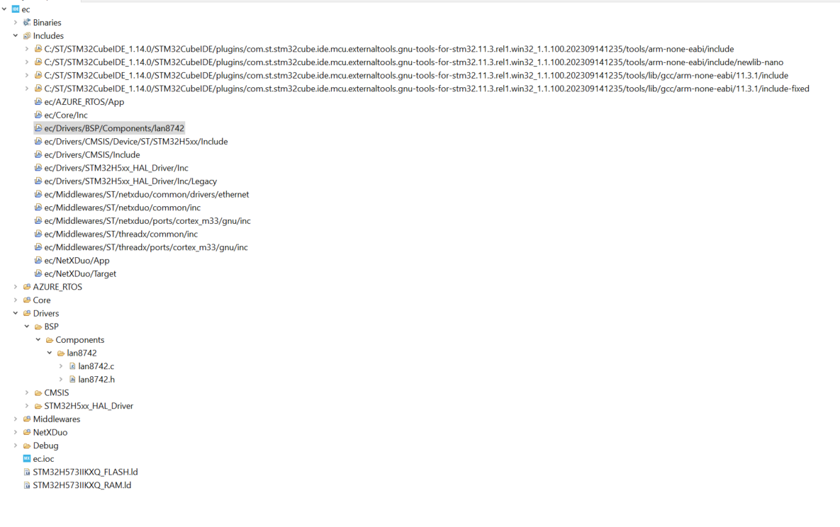 Solved Netxduo Lan8742 Added Twice To Makefile Stmicroelectronics Community 