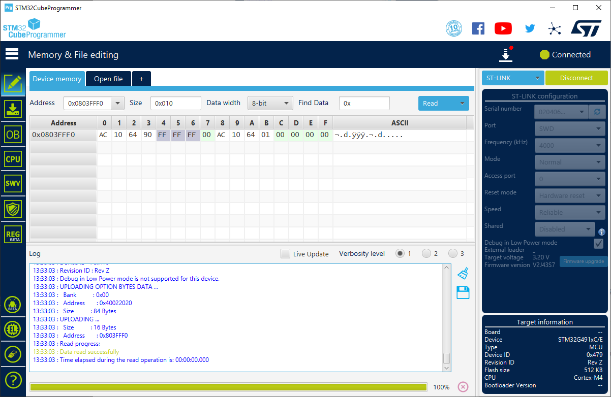 Solved: Flash Erase not Working (STM32G491RC) - STMicroelectronics Community