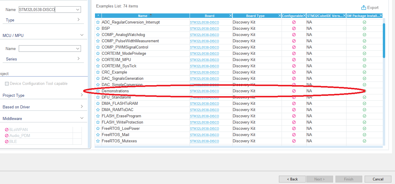 Solved Running Stm32l0538 Disco Sample Project Stmicroelectronics Community