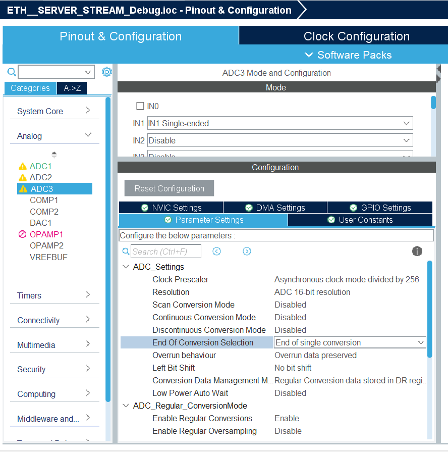 NUCLEO H743, troubles with ADC and LWIP - STMicroelectronics Community
