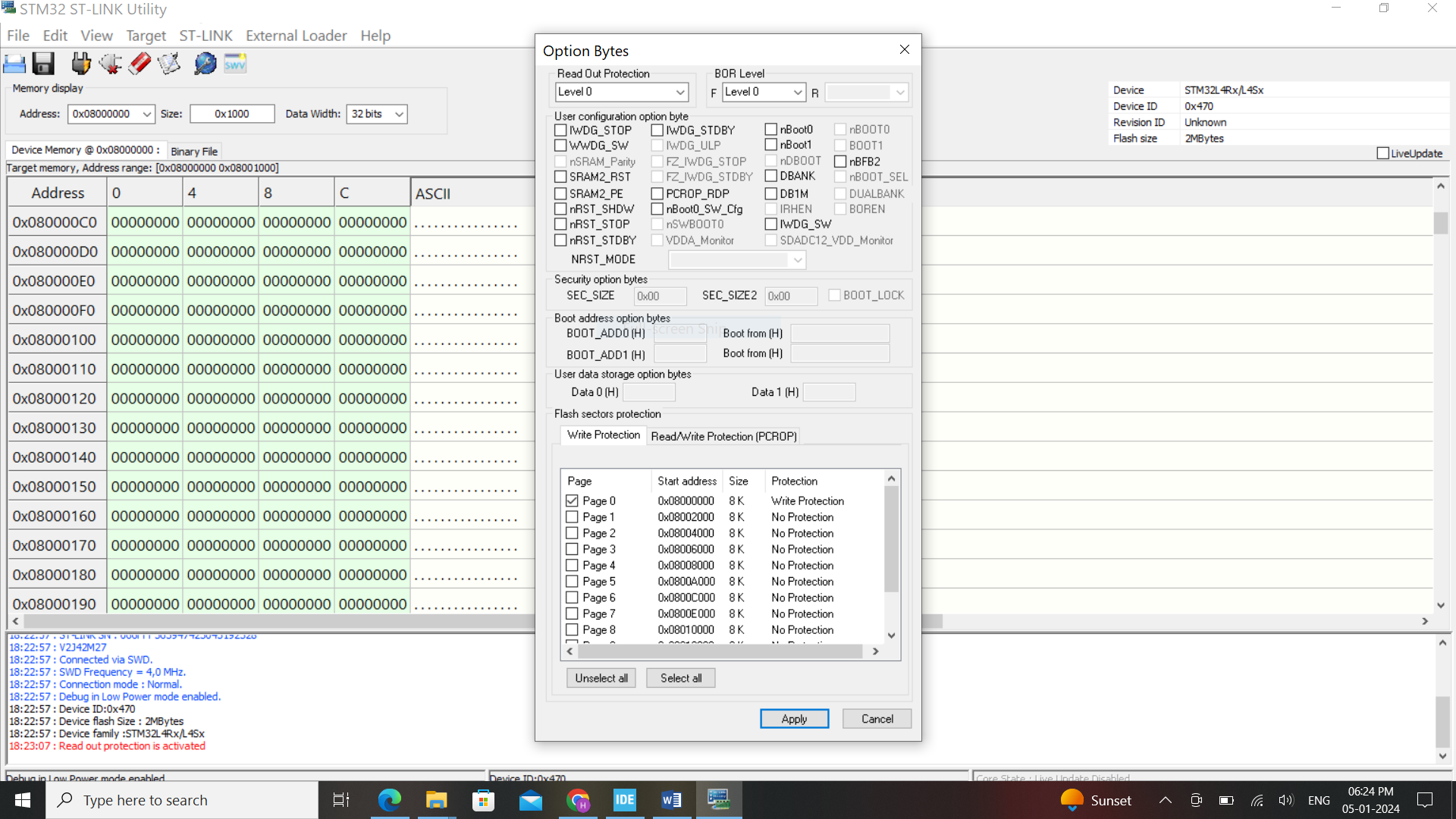Issue with "LAUNCHING ERROR" using NUCLEO-L4R5Zi-p ...
