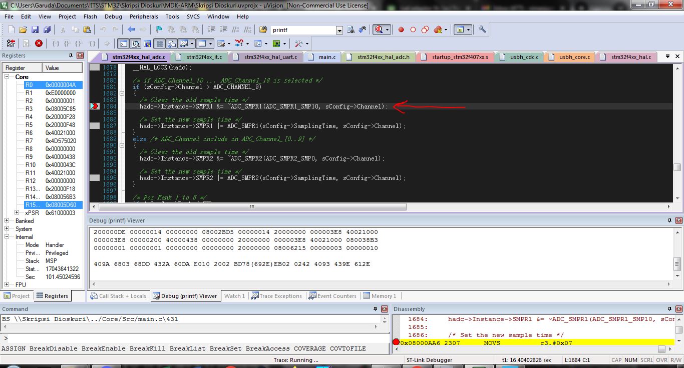 [Need Help] Hard Fault Analysis On LR after ADC ch... - STMicroelectronics Community