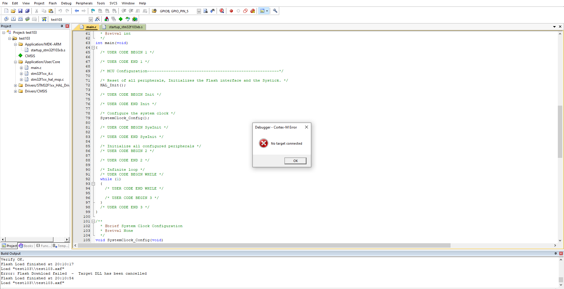 Solved: Cannot access STM32F103CBT6 again after downloadin... - STMicroelectronics Community