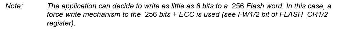 stm32H755 single word programming to the FLASH - STMicroelectronics Community