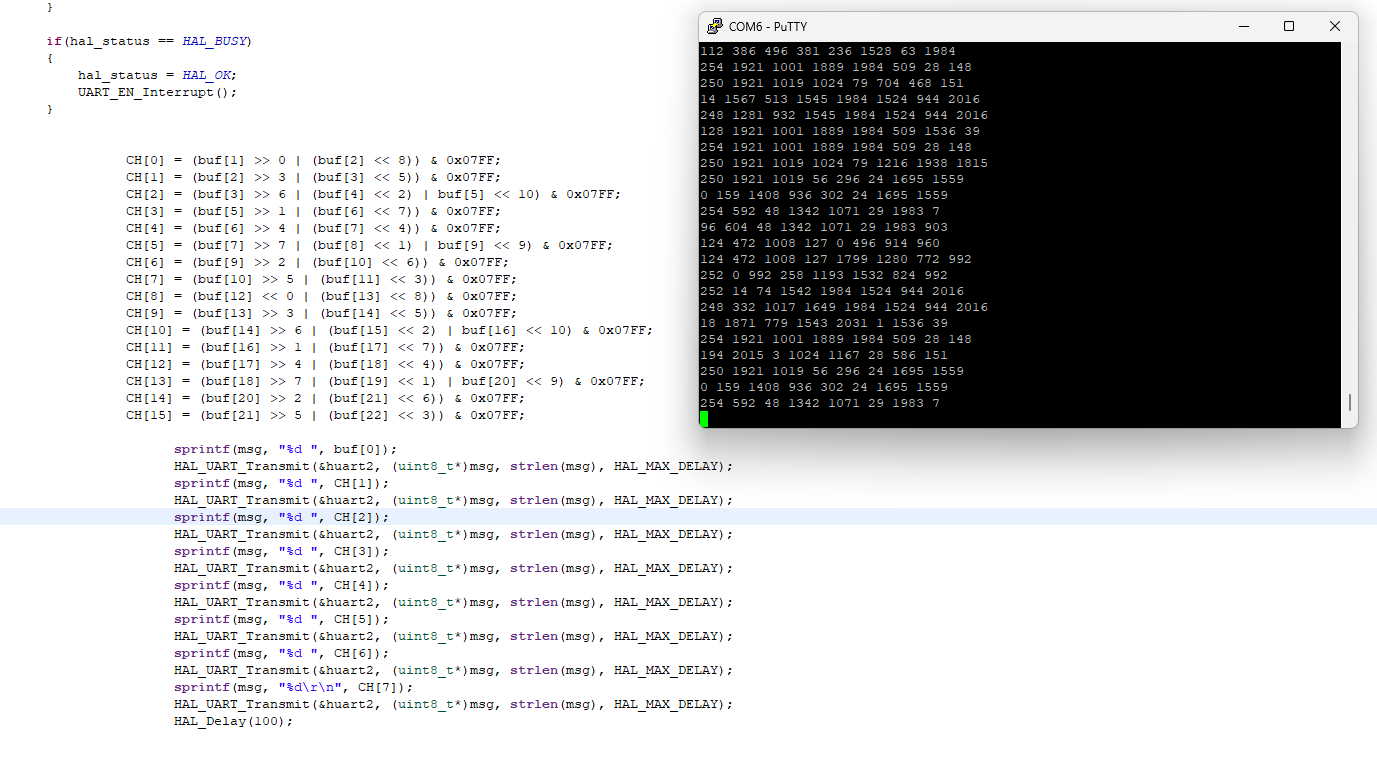 UART / SBUS Data Aqcuisition - STMicroelectronics Community