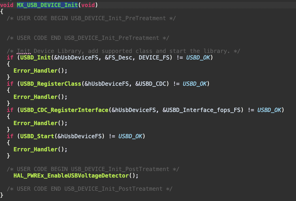 STM32H7 USB DEVICE CDC PROBLEM - STMicroelectronics Community